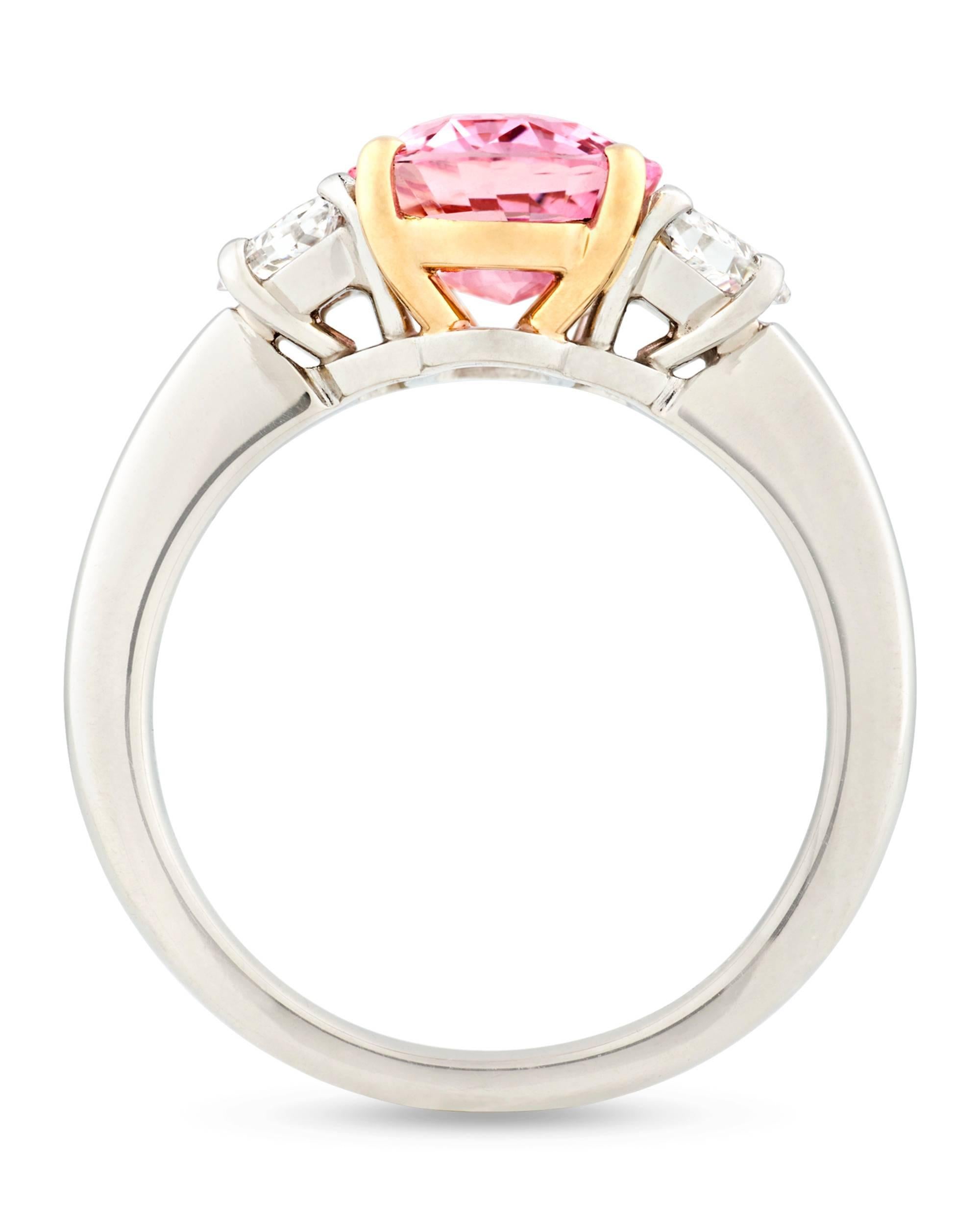 Padparadscha Sapphire Ring, 3.07 Carat at 1stDibs | padparadscha ...