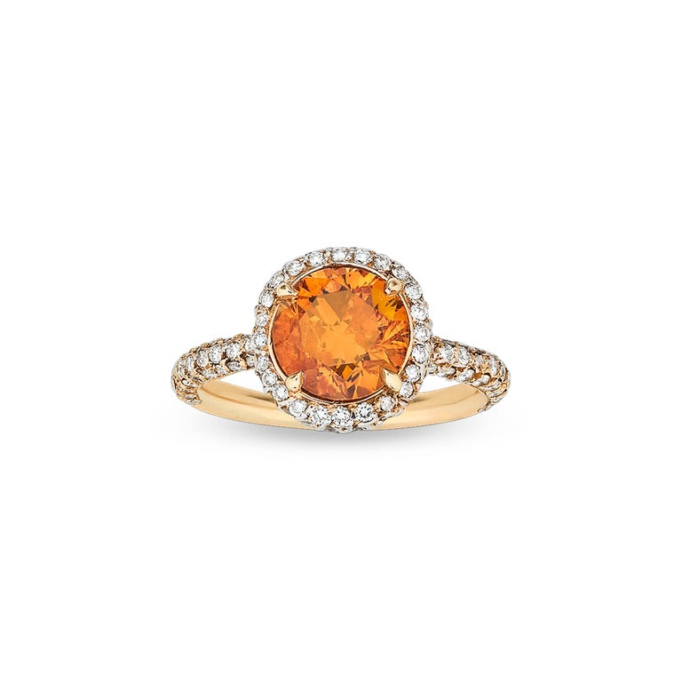 GIA Report 2.34 Carat Fancy Deep Orange Diamond Ring at 1stDibs ...