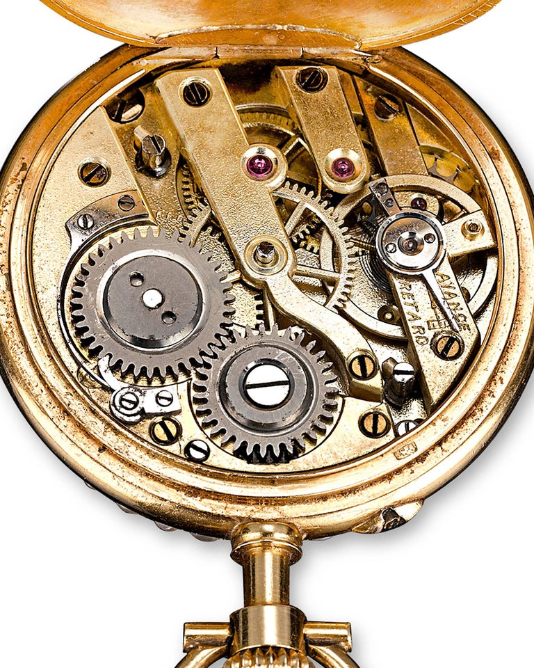 Ruby and Pearl Lapel Watch at 1stDibs