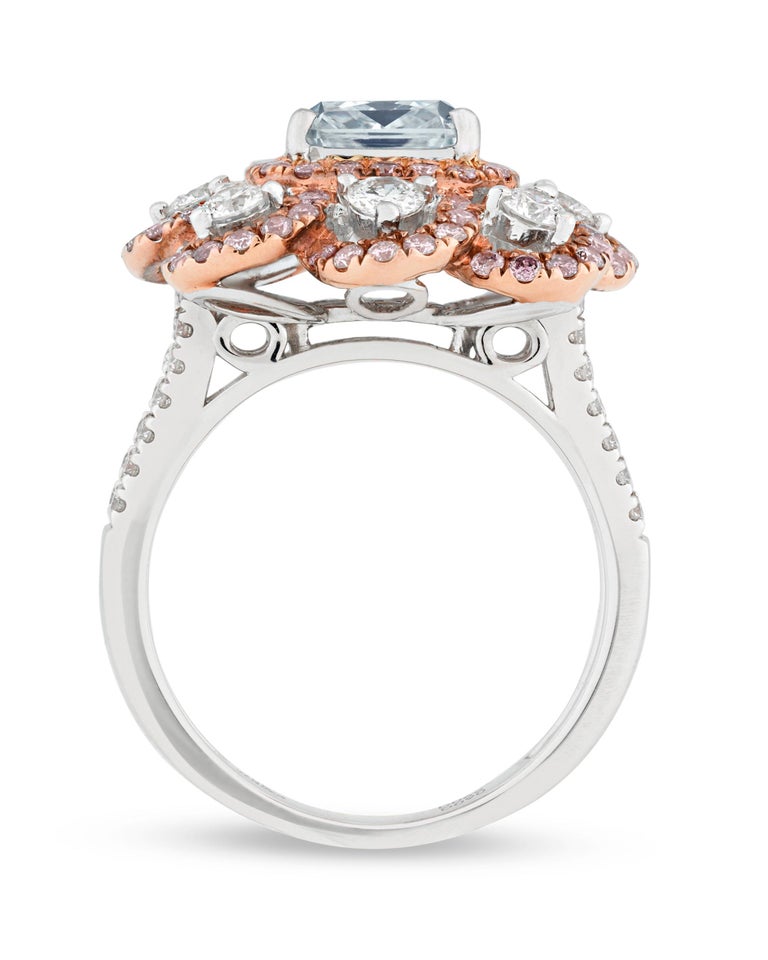 Fancy Very Light Blue Diamond Ring, 2.36 Carat For Sale at 1stDibs