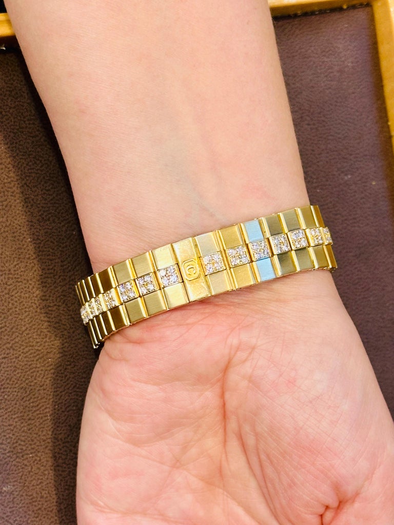 Chopard Factory Diamond 18 Karat Yellow Gold 153 Grams Diamond Belt ...