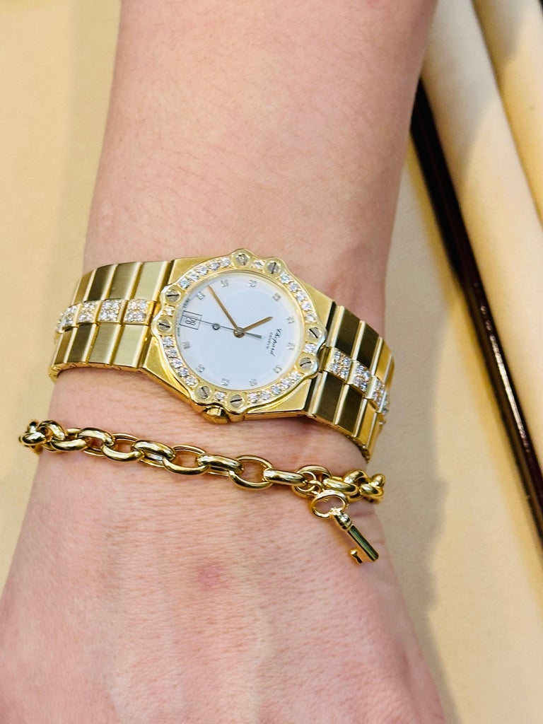 Chopard Factory Diamond 18 Karat Yellow Gold 153 Grams Diamond Belt ...