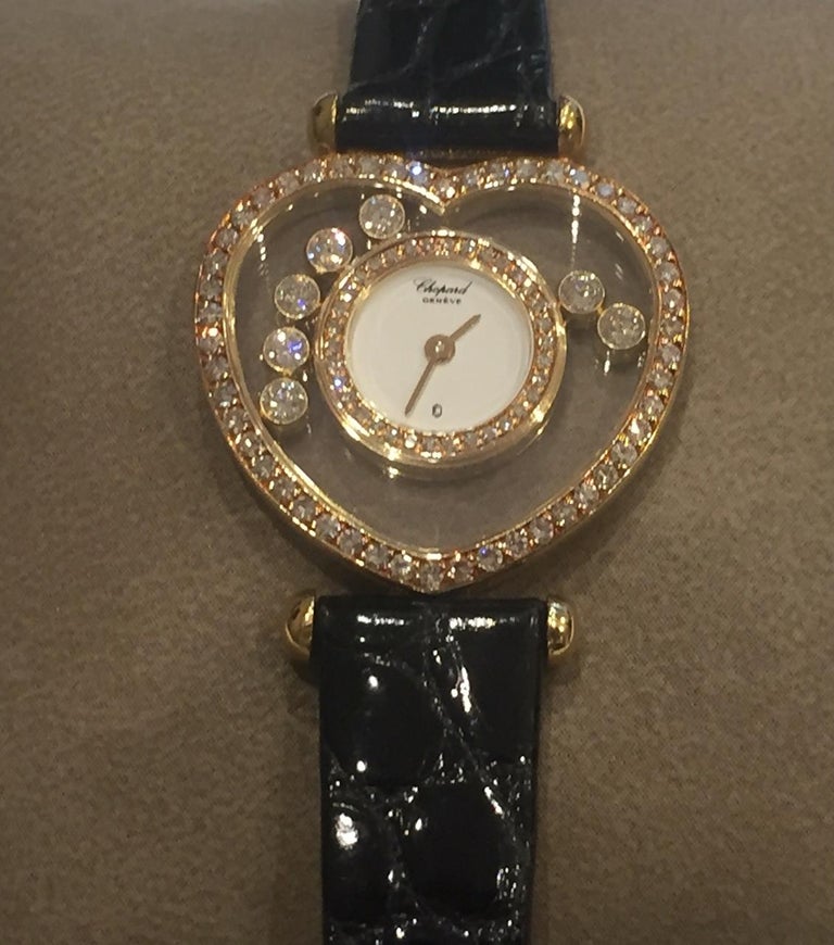 Chopard 18 Karat Yellow Gold Heart Shaped "Happy Diamonds Ladies" at ...