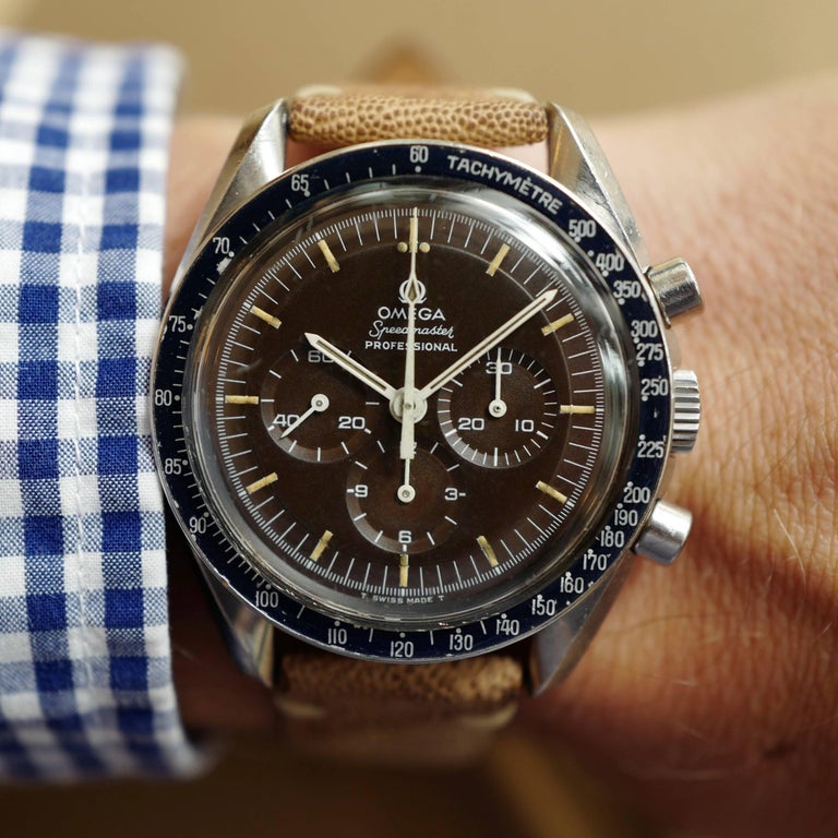 Omega Stainless Steel Tropical Speedmaster Wristwatch Ref 145.022 For ...