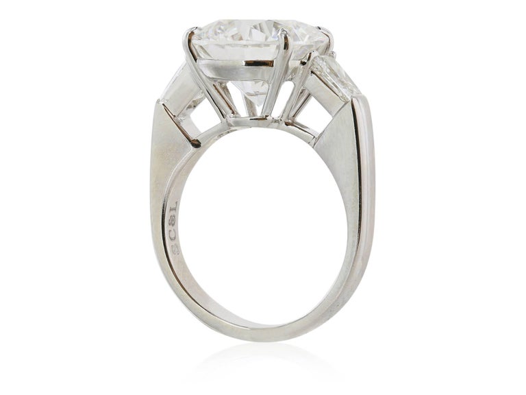 6.52 Carat RBC GIA J SI2 Three-Stone Engagement Ring For Sale at 1stdibs