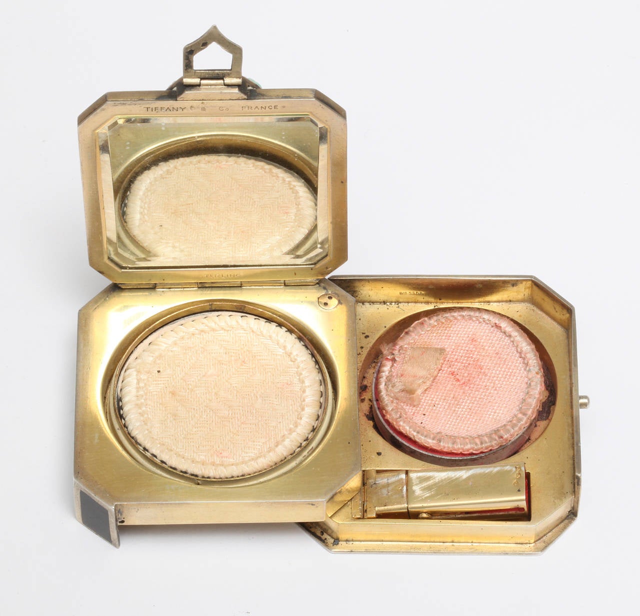 1920s Tiffany and Co. France Art Deco Enameled Sterling Silver Compact ...