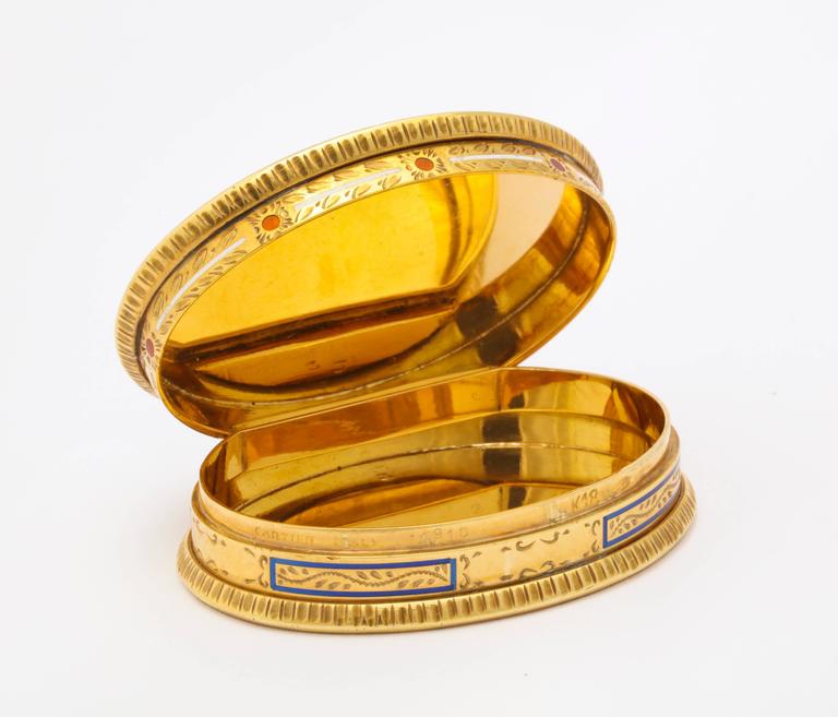 Cartier Red Enamel Gold Pill Box For Sale at 1stDibs | enamel pill ...