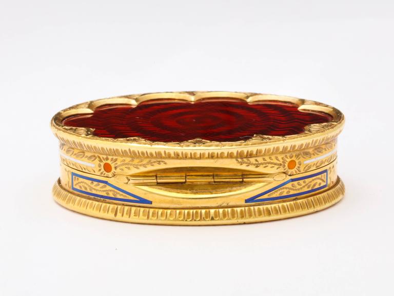 Cartier Red Enamel Gold Pill Box For Sale at 1stDibs | enamel pill ...