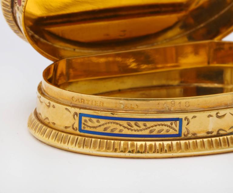 Cartier Red Enamel Gold Pill Box For Sale at 1stDibs | enamel pill ...