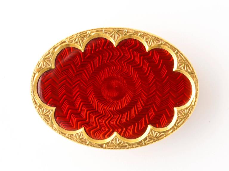 Cartier Red Enamel Gold Pill Box For Sale at 1stDibs | enamel pill ...