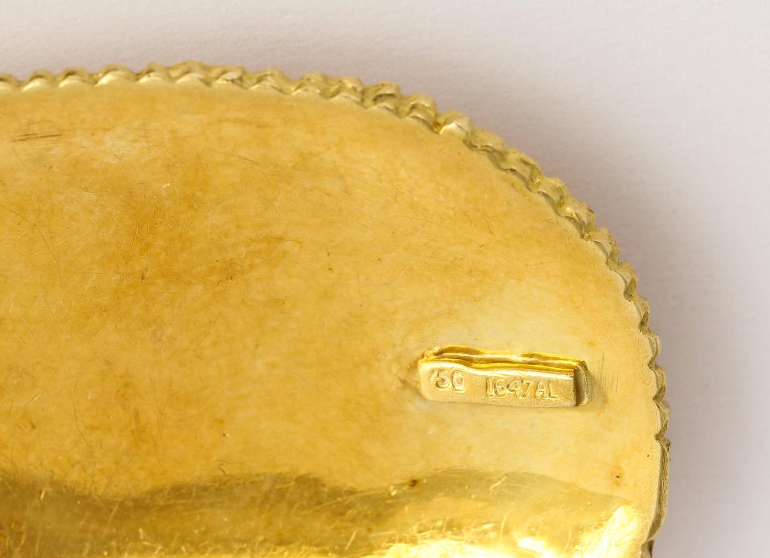 1970s Impressive Gold Pendant Earrings For Sale at 1stdibs