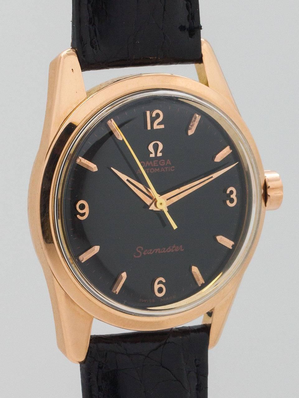 Omega Rose Gold Seamaster Wristwatch Ref 14700 SC at 1stdibs