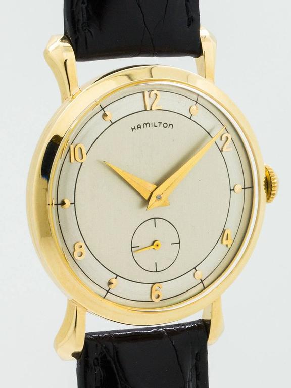 Hamilton Yellow Gold “Parker B” Wristwatch at 1stDibs