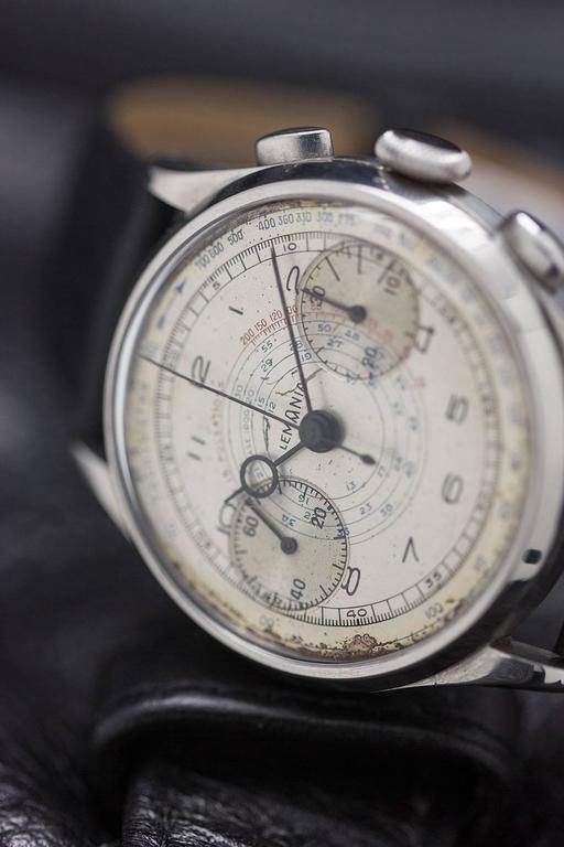 Vintage Lemania Chronograph Wristwatch circa late 1930s at 1stDibs