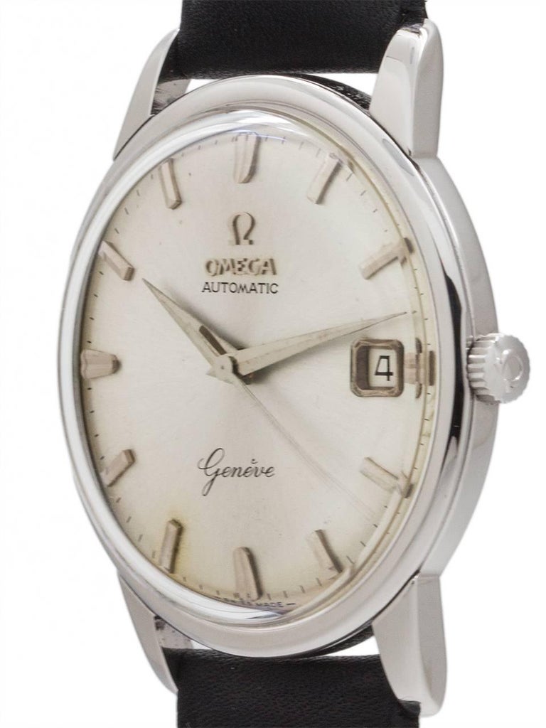Omega Stainless Steel Geneve Automatic Wristwatch ref 14703, circa 1961 ...