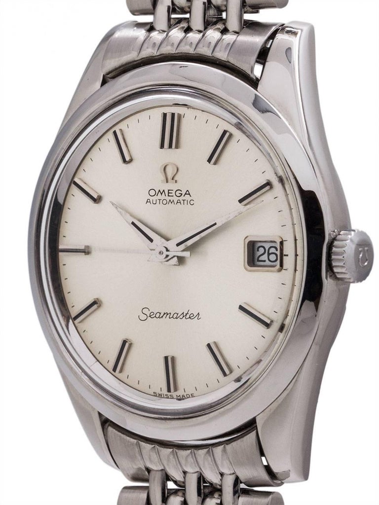 Omega Stainless Steel Seamaster Automatic Wristwatch, circa 1968 at 1stDibs