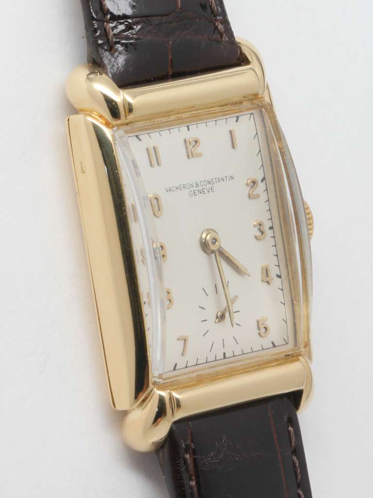 Vacheron and Constantin Yellow Gold Rectangular Wristwatch with Hooded ...
