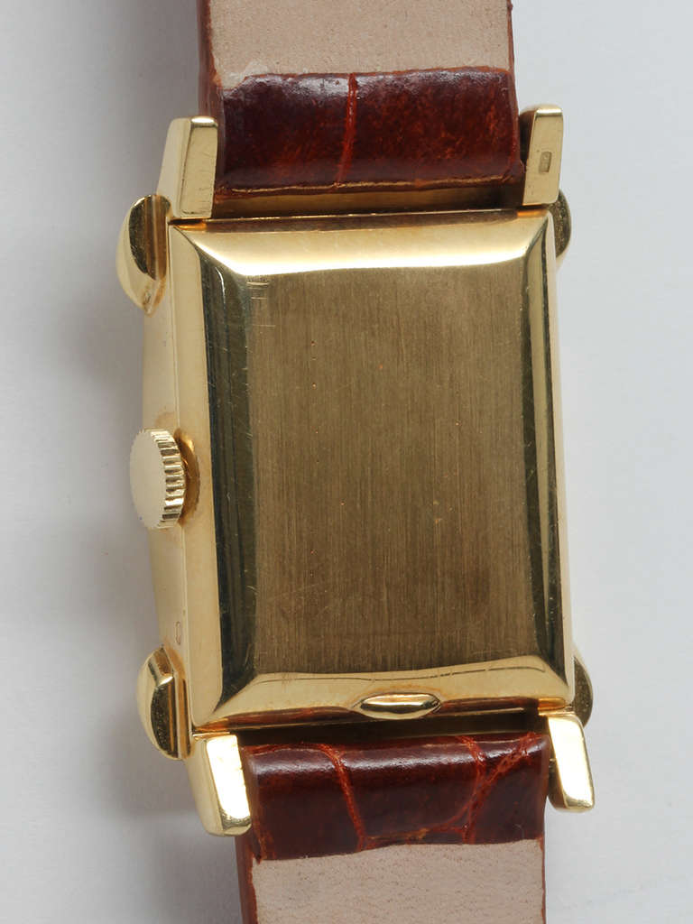 Vacheron and Constantin Yellow Gold Large Rectangular Wristwatch, circa ...