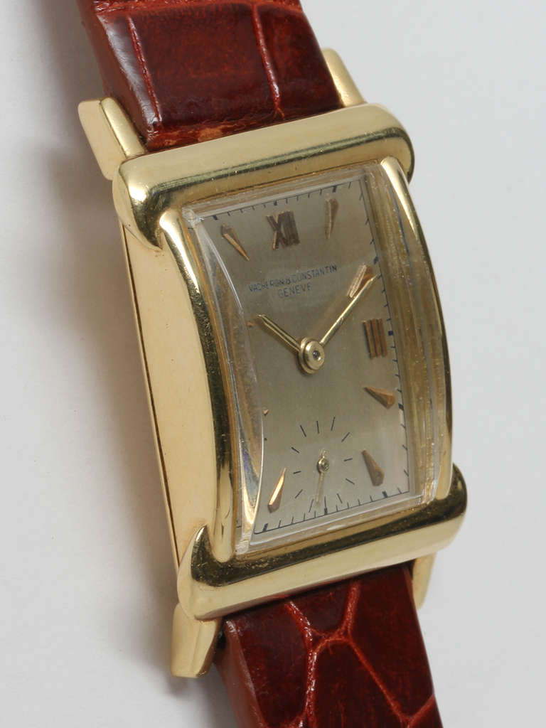 Vacheron and Constantin Yellow Gold Large Rectangular Wristwatch, circa ...