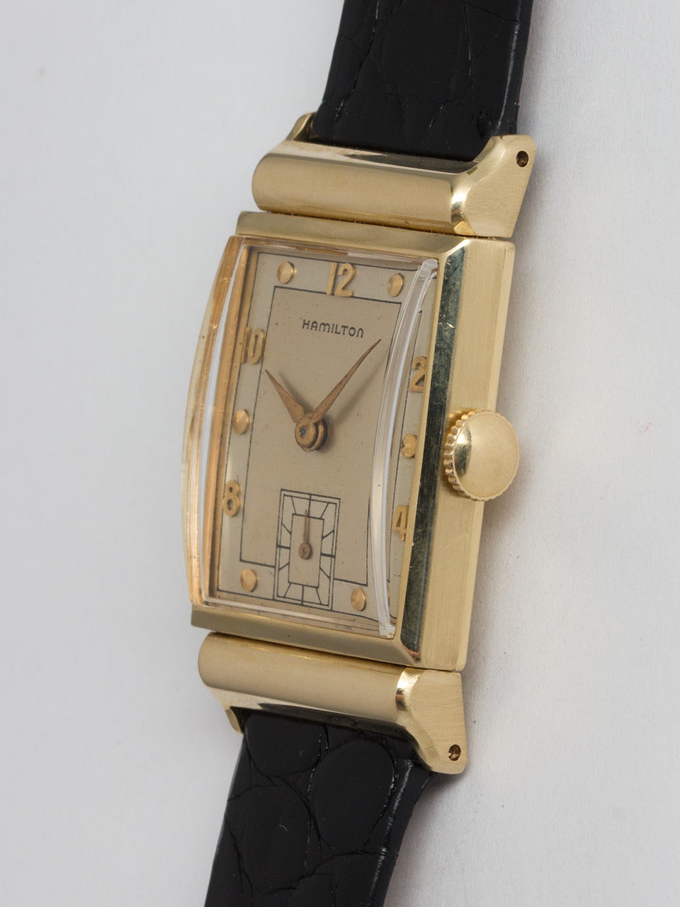 Hamilton Yellow Gold Gordon Wristwatch at 1stDibs | hamilton gordon watch