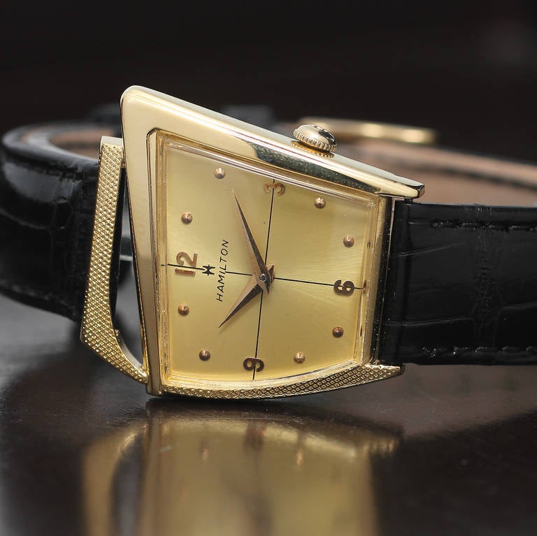 Hamilton Yellow Gold-Filled Flight II Wristwatch circa 1961 at 1stDibs ...