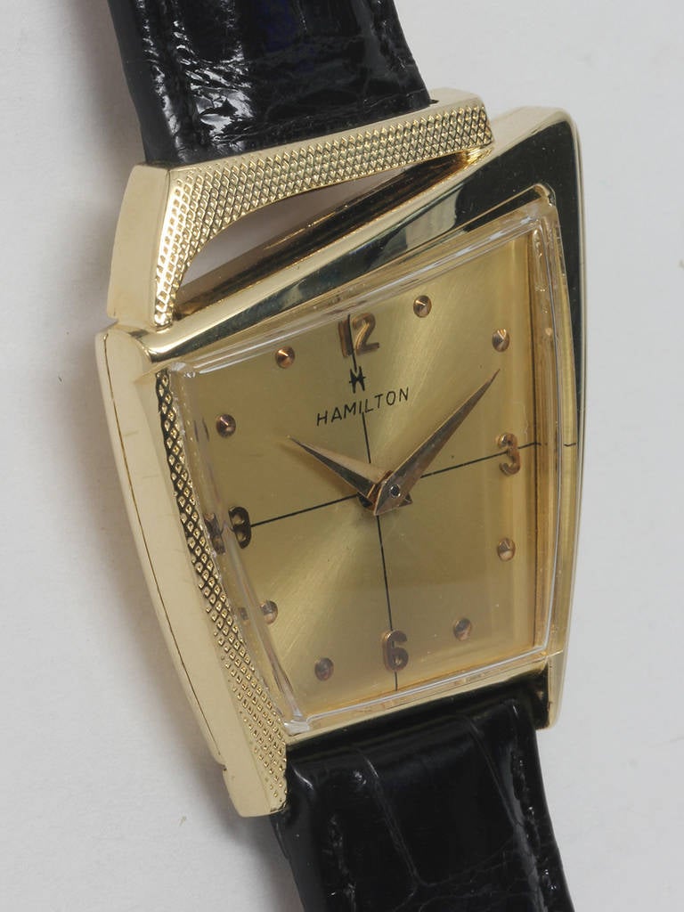 Hamilton Yellow Gold-Filled Flight II Wristwatch circa 1961 at 1stDibs ...