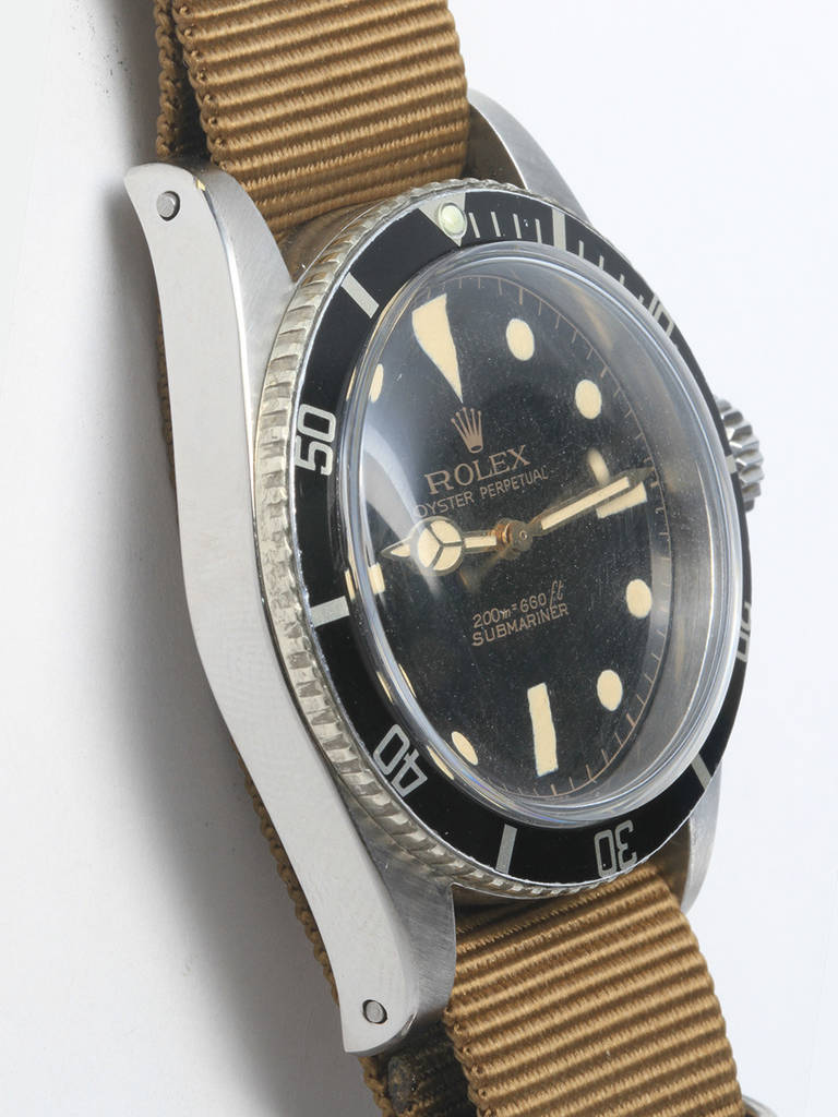 Rolex Stainless Steel Big Crown James Bond Submariner Wristwatch circa ...