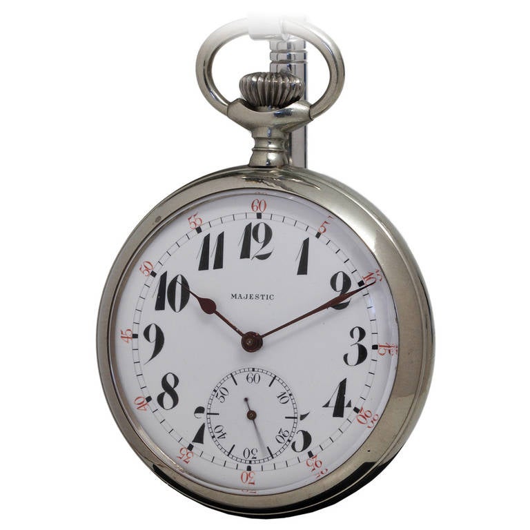 Majestic Stainless Steel Oversized Coach Watch circa 1910s at 1stDibs ...