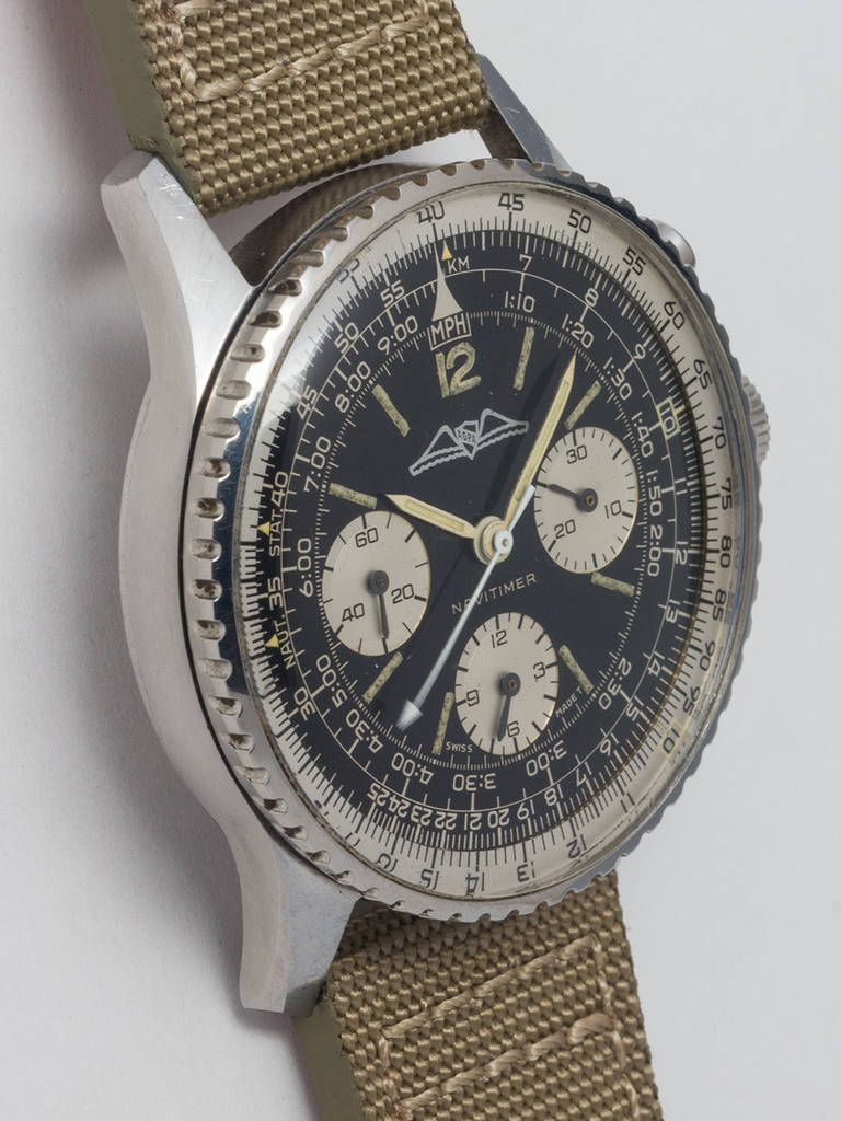 Breitling Stainless Steel Navitimer AOPA Chronograph Wristwatch circa ...