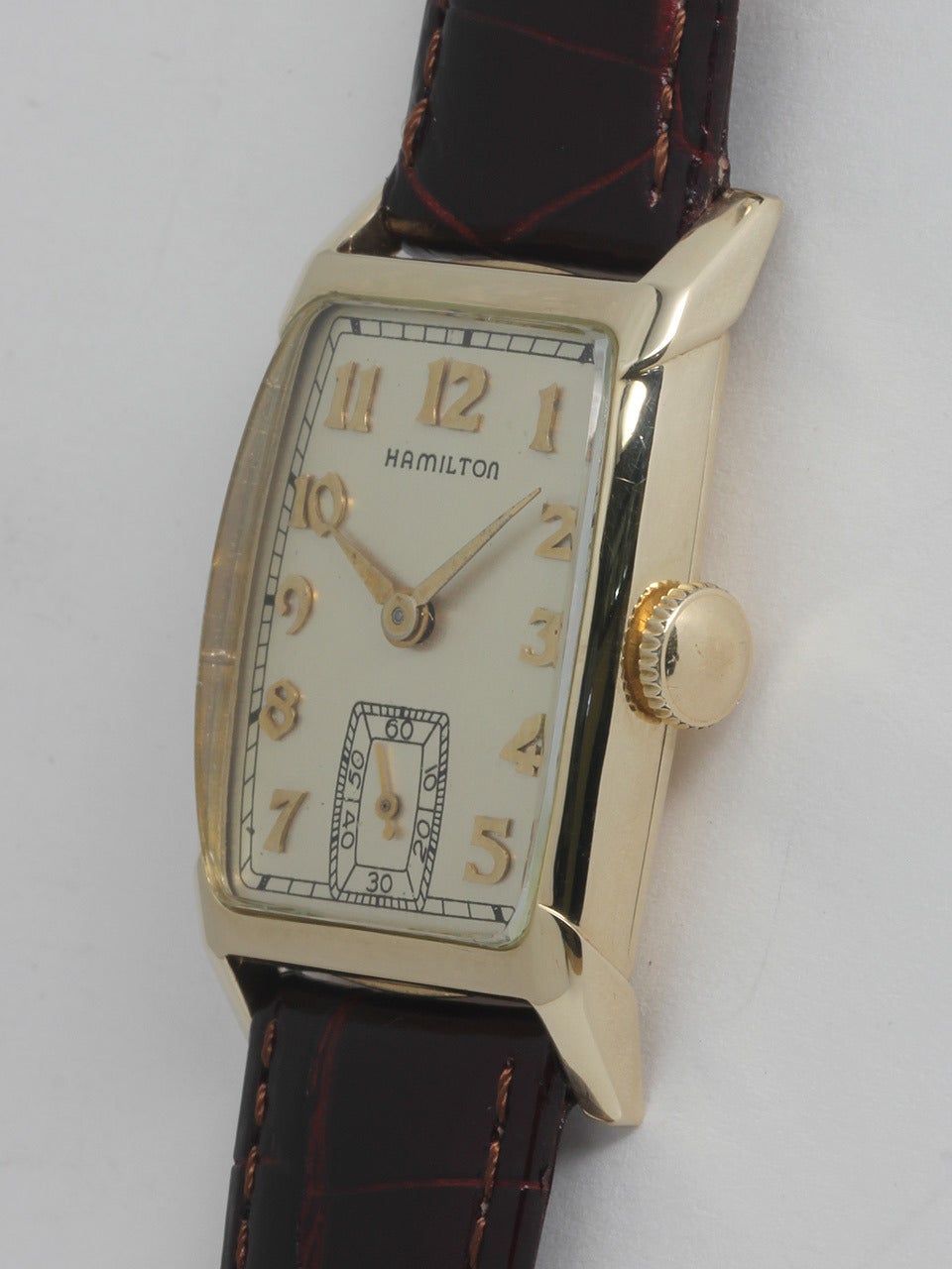 Hamilton Yellow Gold Donald Wristwatch circa 1940s at 1stDibs