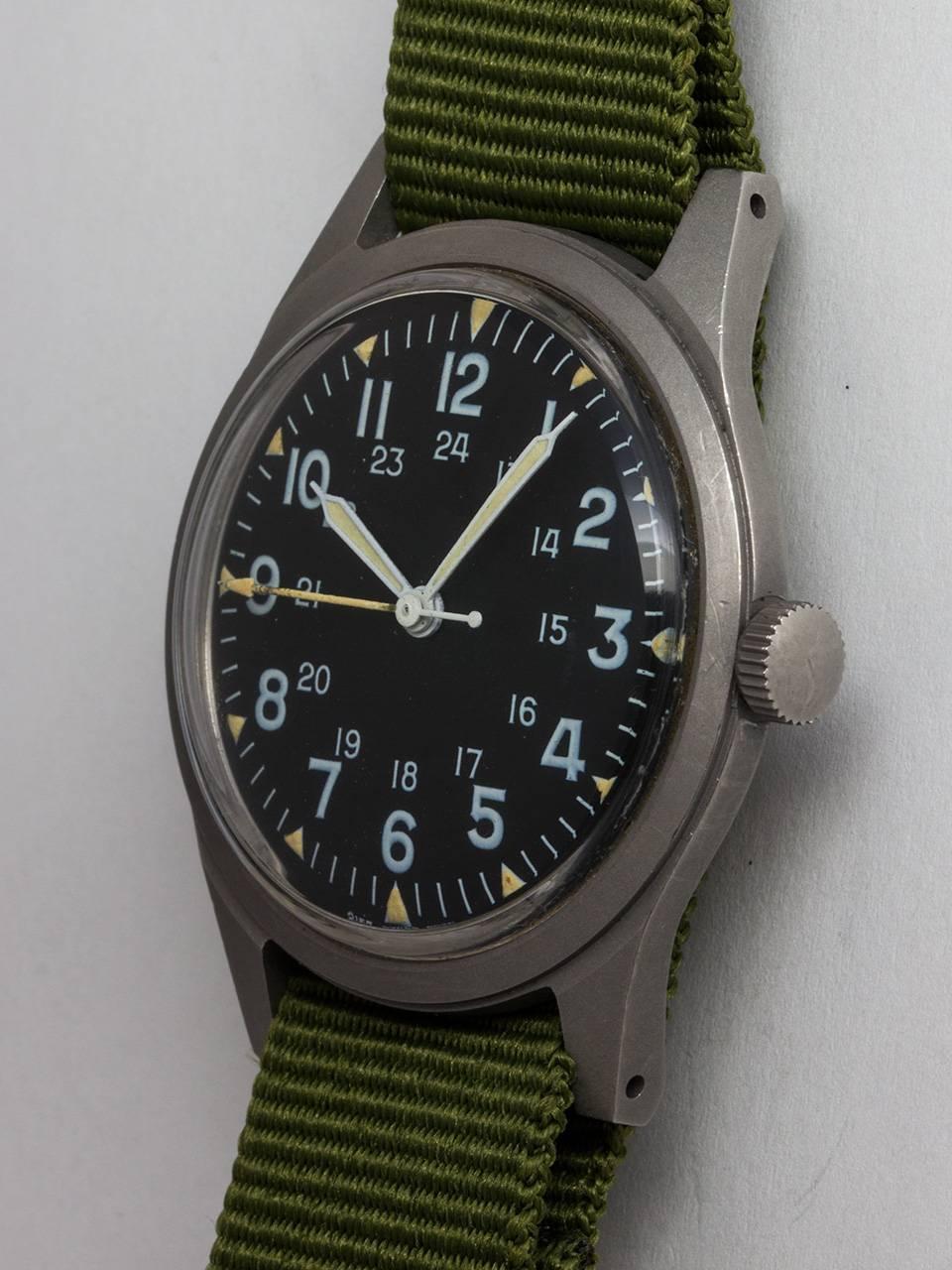 Hamilton US Military Issue Vietnam Era Wristwatch c. 1971 For Sale at ...