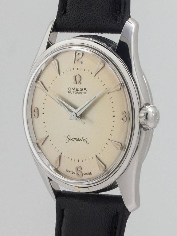 Omega Stainless Steel Seamaster Automatic wristwatch ref 28695 at 1stDibs