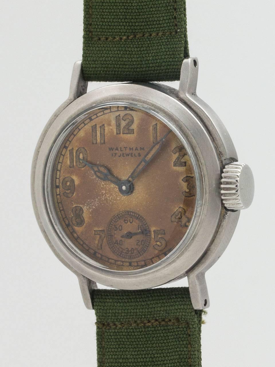 Waltham Premier U.S. Military WWII Era Wristwatch For Sale at 1stdibs