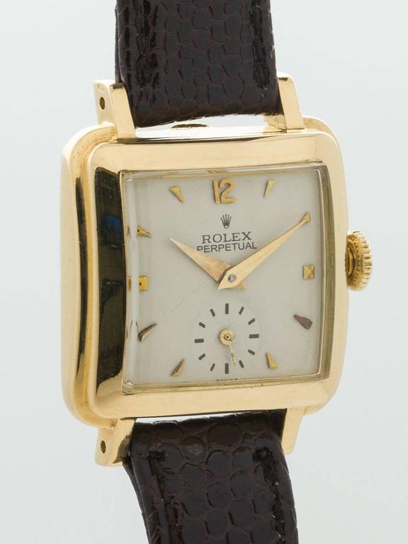 Rolex Lady's Yellow Gold Square Bubbleback Wristwatch Ref 4663 at ...