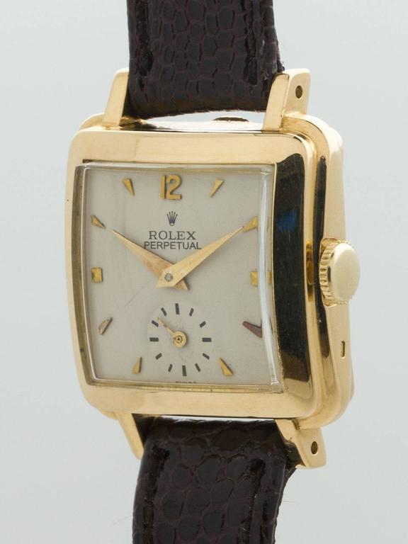 Rolex Lady's Yellow Gold Square Bubbleback Wristwatch Ref 4663 at ...