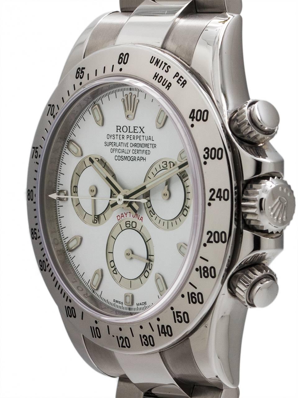Rolex Stainless Steel Daytona Automatic Wristwatch Ref 116520, circa ...