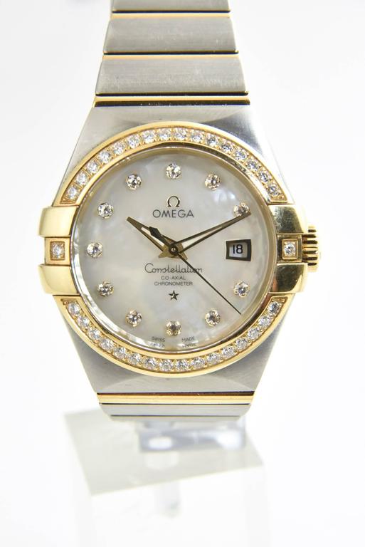 Omega Yellow Gold Stainless Steel Constellation Co-Axial Chronometer ...