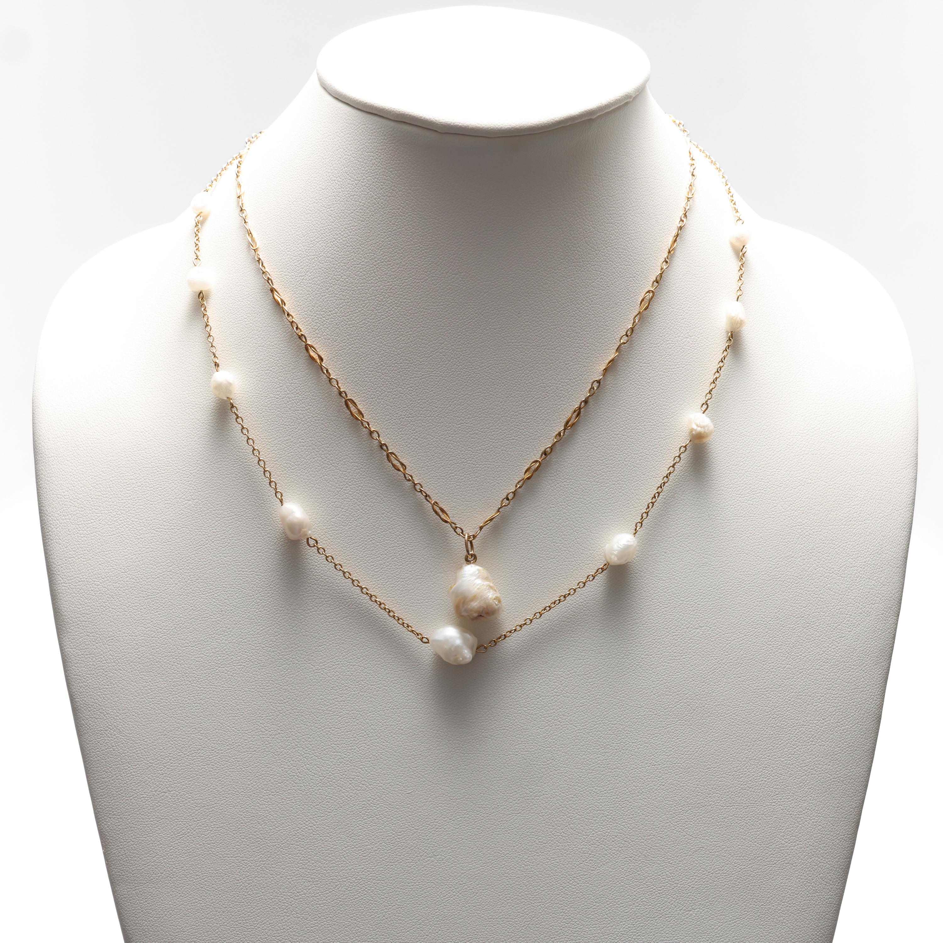 River Pearl Necklace, Pendant, Earring Parure GIA Certified, Rare For ...