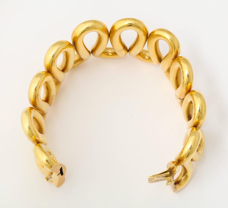 Bold Italian Gold Bracelet at 1stDibs