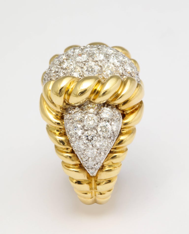 Gold and Diamond Cocktail Ring For Sale at 1stDibs