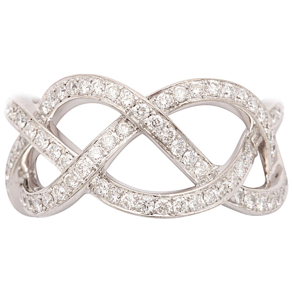 Braided Diamond Ring at 1stDibs