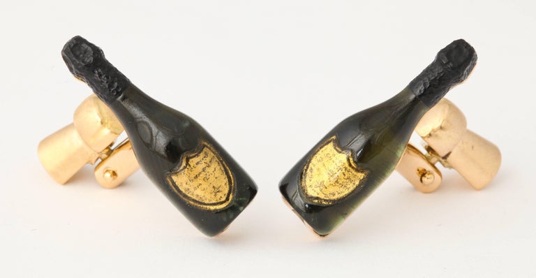 The Champagne Cufflinks by Michael Kanners at 1stDibs