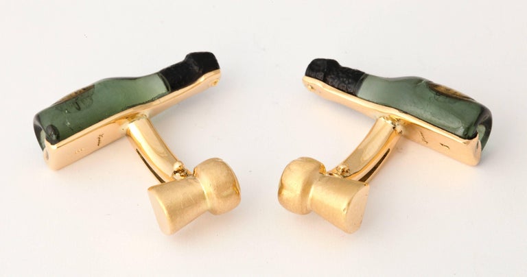 The Champagne Cufflinks by Michael Kanners at 1stDibs