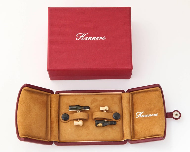 The Champagne Cufflinks by Michael Kanners at 1stDibs