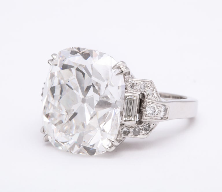 GIA Certified 16 Carat Old Mine Brilliant Cut Diamond Ring at 1stDibs ...