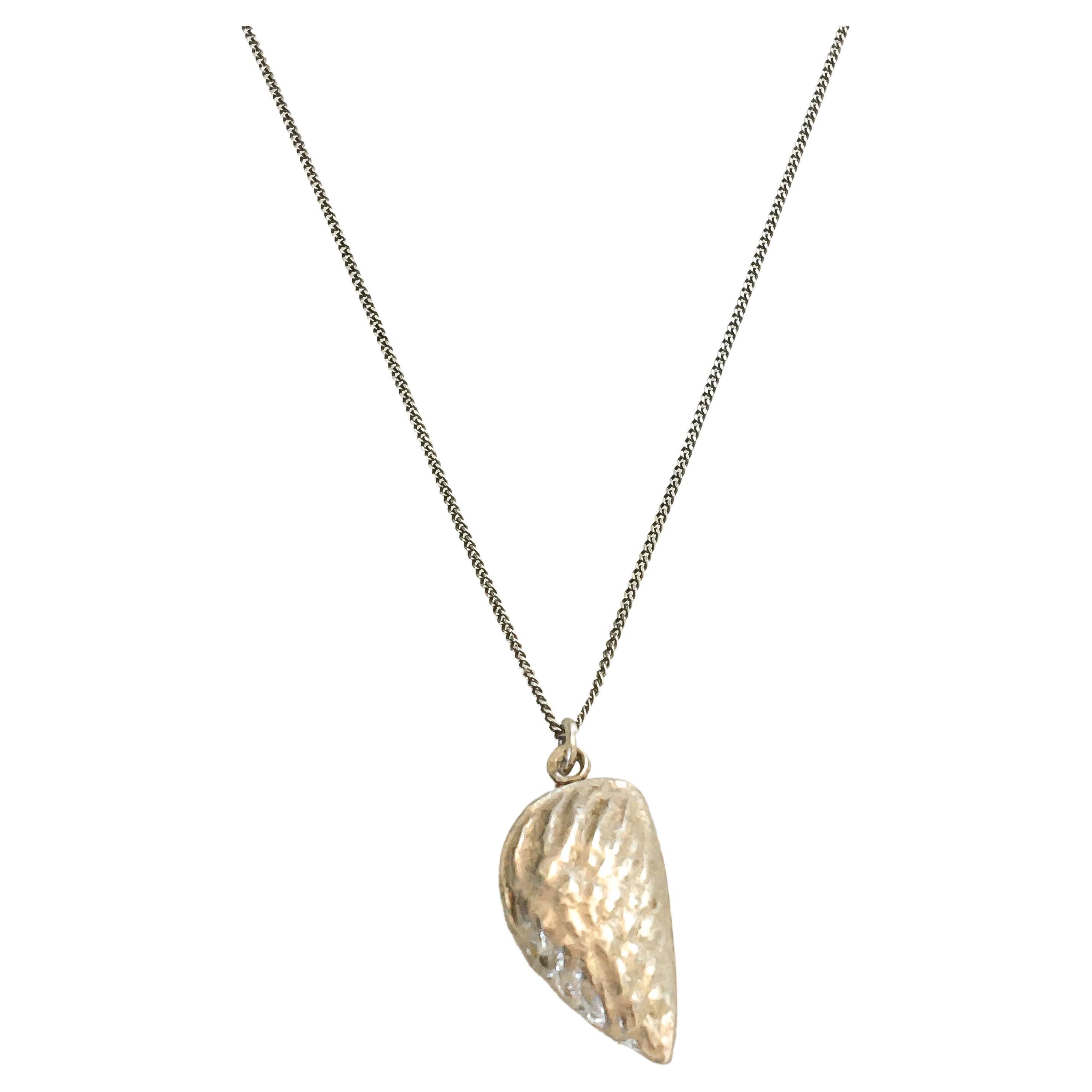 Vintage Almond Nut Silver Charm Pendant For Sale at 1stDibs | almond ...