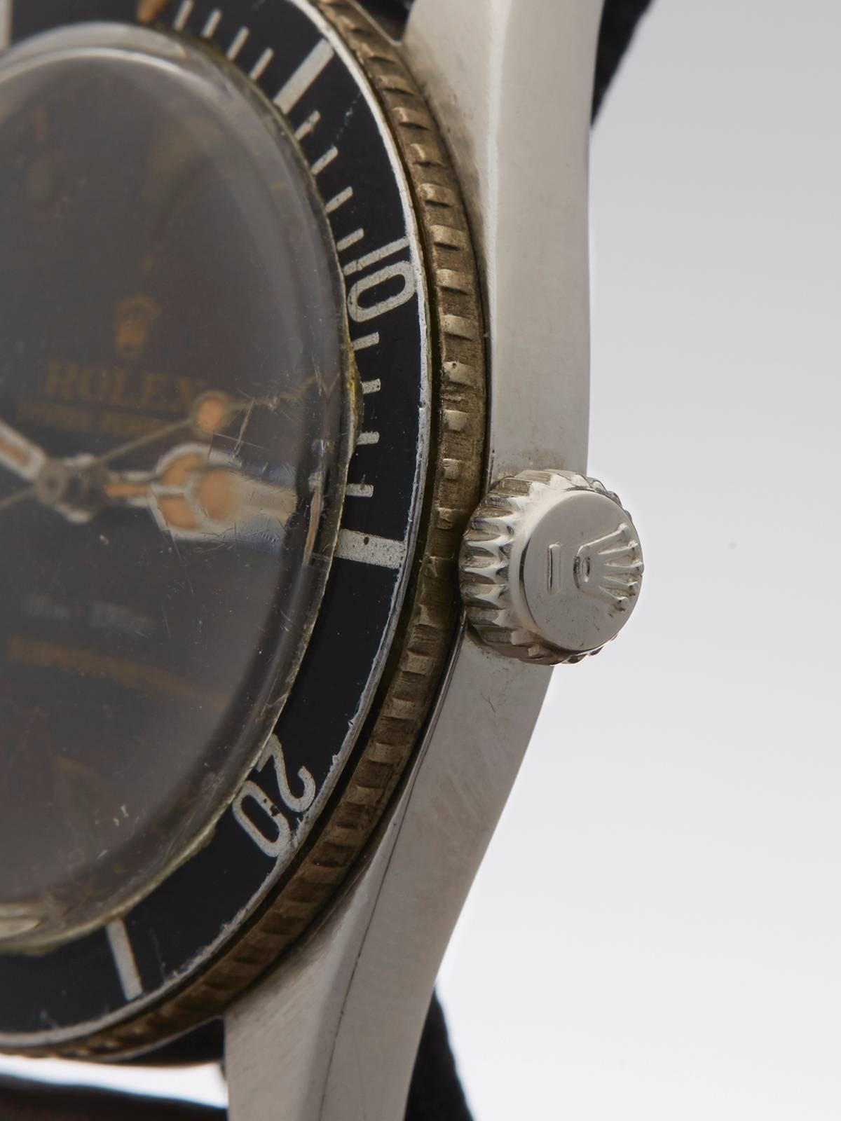 Rolex Submariner Red Triangle Bezel With Gilt Dial Gents 5508 Watch at ...