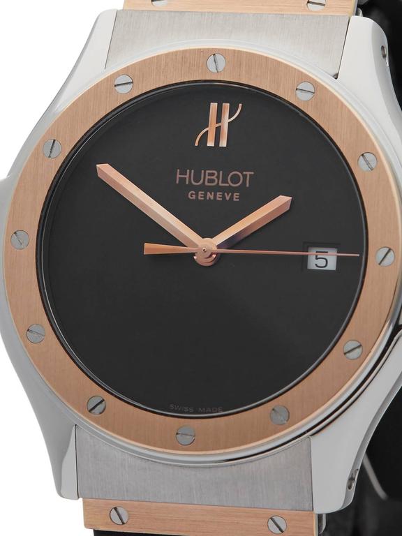 Hublot Rose Gold Stainless Steel Classic Fusion Quartz Wristwatch at ...