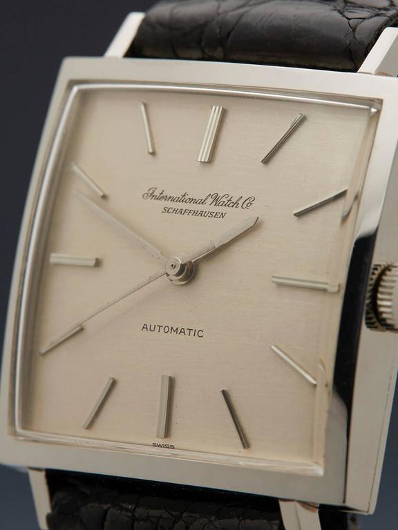 IWC Stainless Steel Square Cal.854 Mechanical Wind Wristwatch For Sale ...