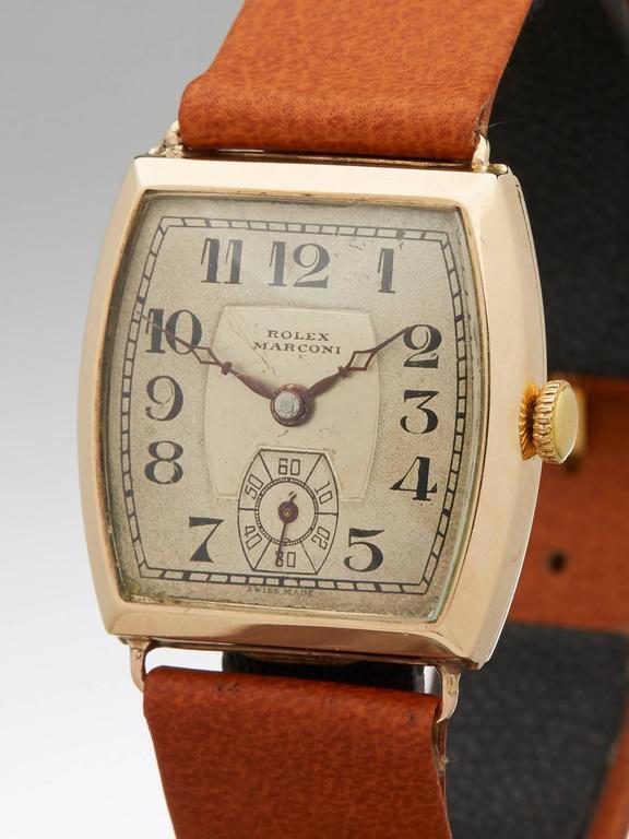 Rolex Marconi Yellow Gold Mechanical Wind Wristwatch 1958 at 1stDibs